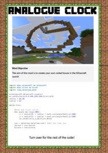 Minecraft Python Clock Tutorial LearnLearn Raspberry Pi Hacking