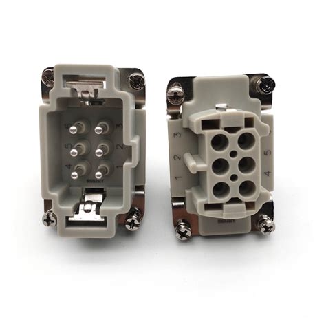 Conventional Type Plug He006 6 Pole Electric Screw Terminal Insert Screw Terminal Inserts And