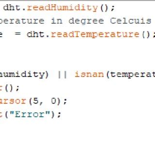 DHT22 Module Code To Read The Input Sensor Download Scientific Diagram