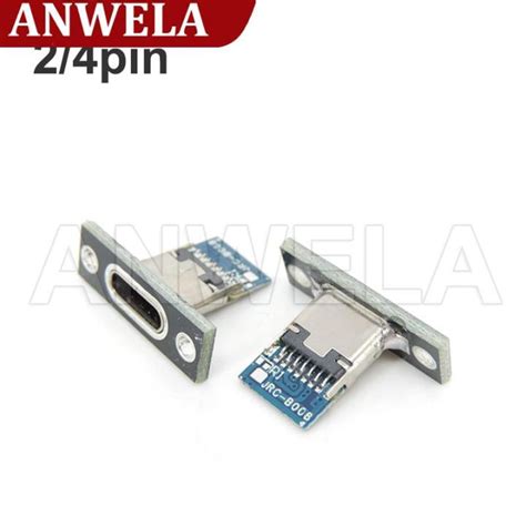 Anwela P P Type C Usb Jack Type C Pin Pin Female Connector Jack Charging Port Usb