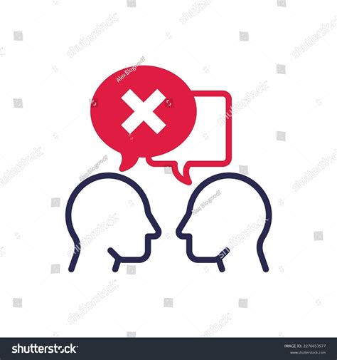 Misunderstanding Conversation Between Two Persons People Stock Vector