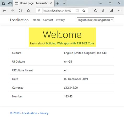 using resource files in razor pages localisation