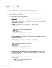 SQL Test Questions With Answers Pdf SQL Test Questions With Answers What Are Joins In SQL