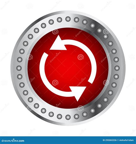 Refresh Button Refreshing Badge Restart Button Reboot Sign Reloading Symbol Repeat Sign