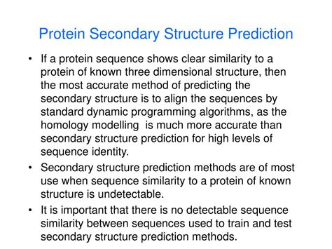 PPT Protein Secondary Structure Prediction PSSP PowerPoint Presentation ID