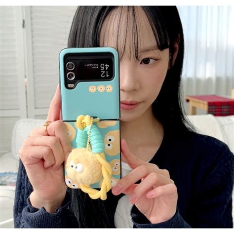 Trycozy 먼지몽 와글와글 로프 스트랩 갤럭시z플립시리즈 고리형 카드도어범퍼케이스