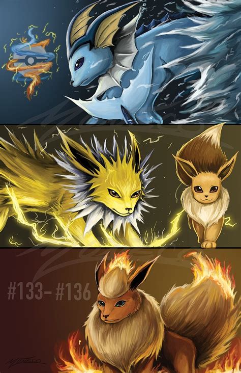 Artstation Eevee Evolutions Gen 1