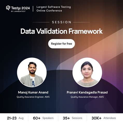 data validation session at testmuconf 2024 lambdatest posted on the