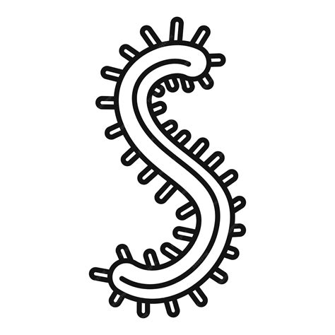 Premium Vector Worm Bacteria Icon Outline Worm Bacteria Vector Icon