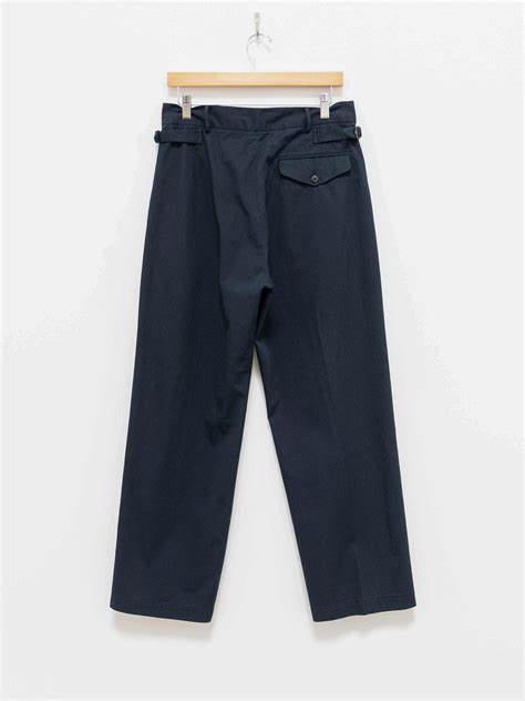 2 Pleat Straight Trousers Navy