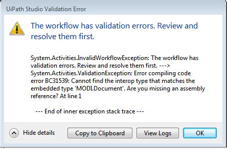 Error While Using Invoke Code Activity Help UiPath Community Forum