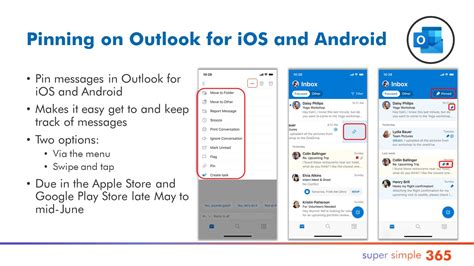 Pinning On Outlook For Ios And Android Super Simple 365