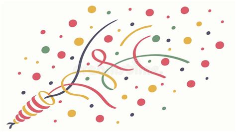 Exploding Party Popper With Ribbons Confetti And Serpentine Holiday Icon Stock Vector