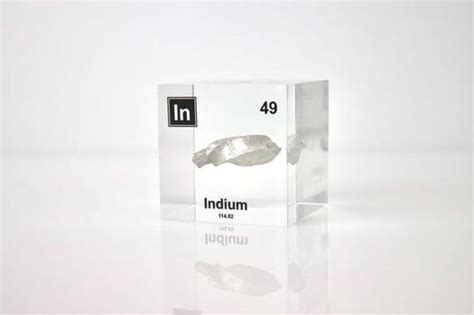 Indium Element Cube Periodic Table For Science Lovers Science Teacher