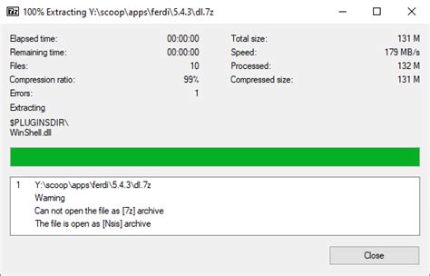 Ferdi543 Decompress Error · Issue 3637 · Scoopinstallerextras