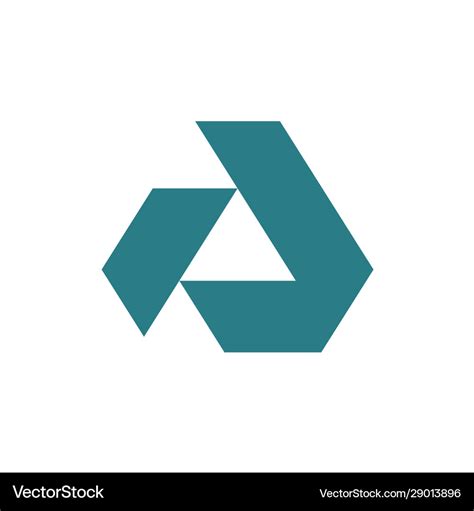 V Triangle Logo Template Royalty Free Vector Image