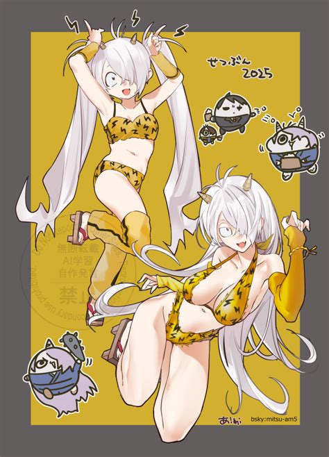 Rule 34 Aged Down Alternate Costume Arm Warmers Big Breasts Bikini Chibi Cleavage Cute Fang