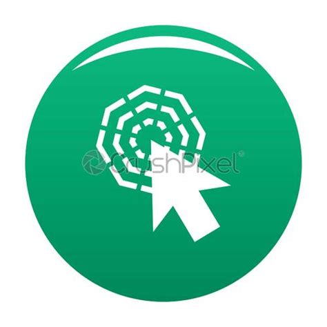 Cursor Interactive Click Icon Vector Green Stock Vector 3542022 Crushpixel