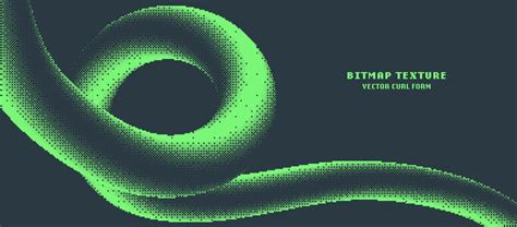 Premium Vector 8 Bit Pixel Art Style Bitmap Texture Curl Form Vector Green Abstract Background