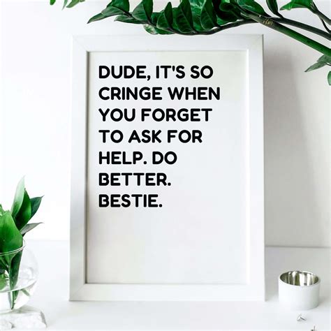 Its So Cringe Funny Classroom Poster Printable Wall Art Sign English