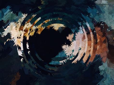 Premium Photo A Painting Of A Tree With Leaves In It