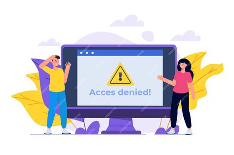 Premium Vector A Browser Window With Login Access Denied A Password Entry Concept Error And