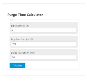 Purge Time Calculator Calculator Academy
