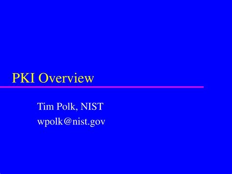 PPT PKI Overview PowerPoint Presentation Free Download ID 491121