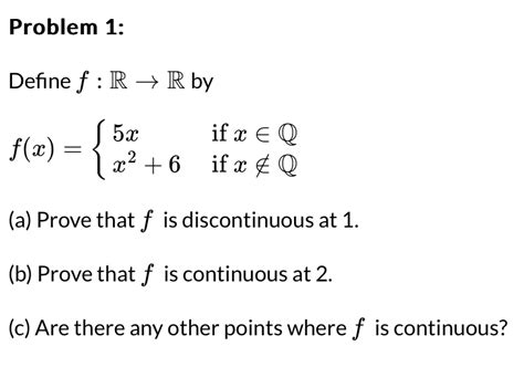 problem 1 define f r→r