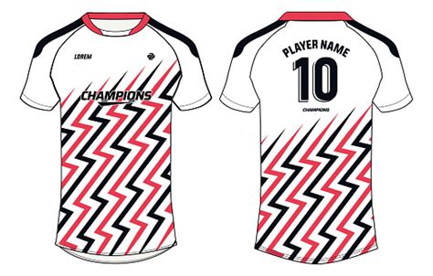 스포츠 저지 티셔츠 디자인 컨셉 벡터 템플릿 추상 셰브론 패턴 라글란 라운드 넥 티 축구 저지 컨셉으로 크리켓 축구 배구 럭비