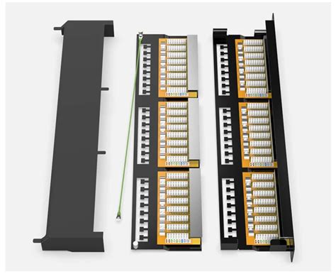 Zhefan 24 48 Port Over Fully Shielded Network Distribution Frame Cat5 Cat6 Gigabit 19 Inch 1u
