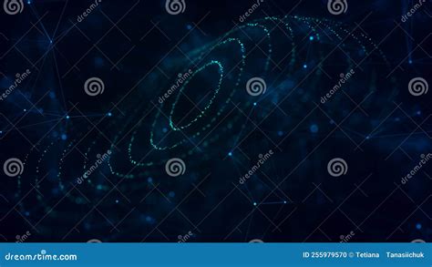 digital technology background big data visualization dynamic wave of