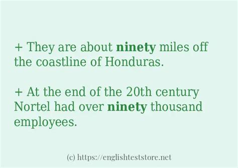 Use The Word Ninety Englishteststore Blog