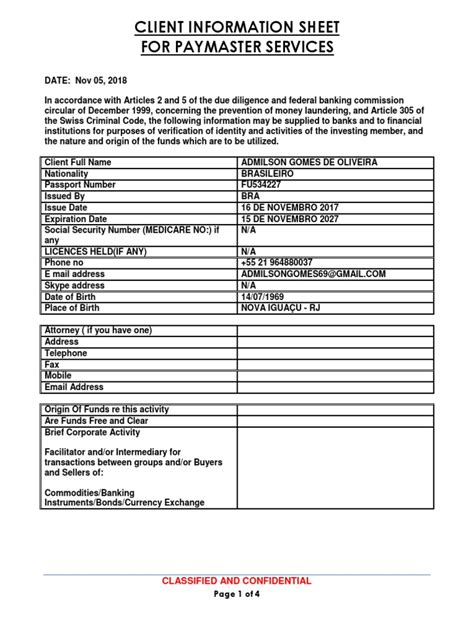 Cis Form Modelo Pdf Banks Service Industries