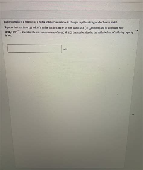 solved buffer capacity is a measure of a buffer solution s