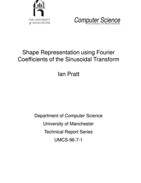 Pdf Shape Representation Using Fourier Coefficients Of The Sinusoidal Transform