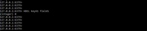 Redis Hdel Removing Specified Field From Key Stored In The Hash