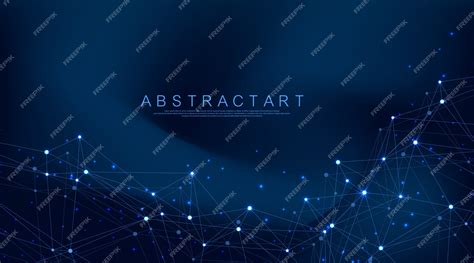 Premium Vector | Abstract plexus background with connected lines and dots.