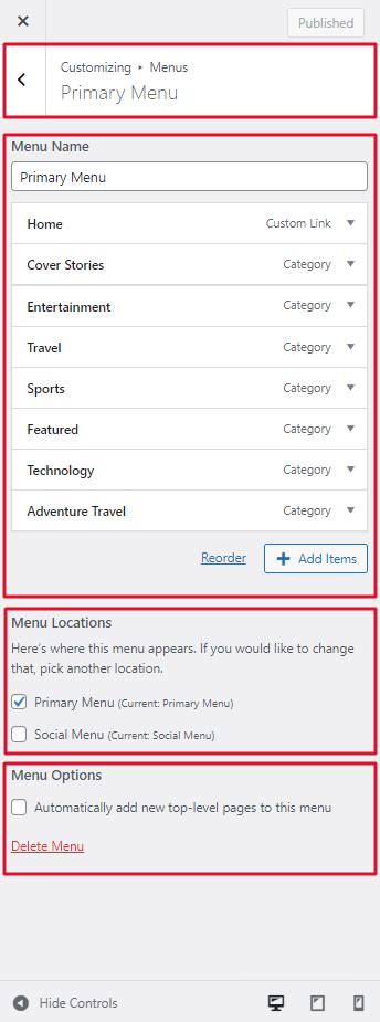 Menus Unitedtheme Documentation
