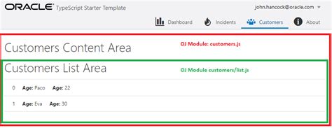 OJET Inter Module Communication In TypeScript Template
