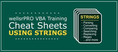 Vba Strings Cheat Sheet