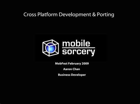 Automated Mobile Application Porting Ppt