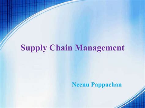 Supply Chain Cycle Flow Pptx