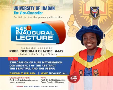 Nigerian Women In Mathematics On Linkedin Womeninmathematics Inaugurallecture Universityofibadan