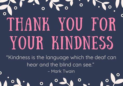 Thank You For Your Kindness Cards