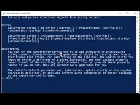 Powershell Convertfrom String Demo Youtube