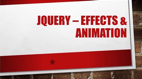 JQuery - Effects & Animation - YouTube