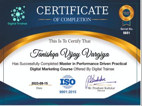 Tanishqa Vijay Vargiya On Linkedin I Am Happy To Share That I Have