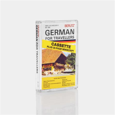 Berlitz German For Travellers Cassette Tape