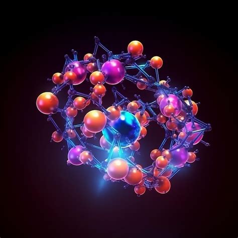 Premium Ai Image Molecule 3d Illustration Computer Simulation And